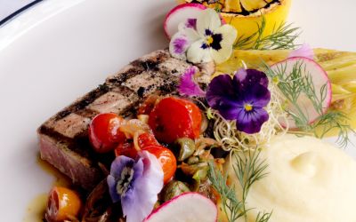 Grilled Indonesian yellow fin tuna, cocktails, and mocktails at The ...