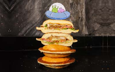 Alien-approved UFO Burger at Padi Pool Bar - Accor Plus Singapore